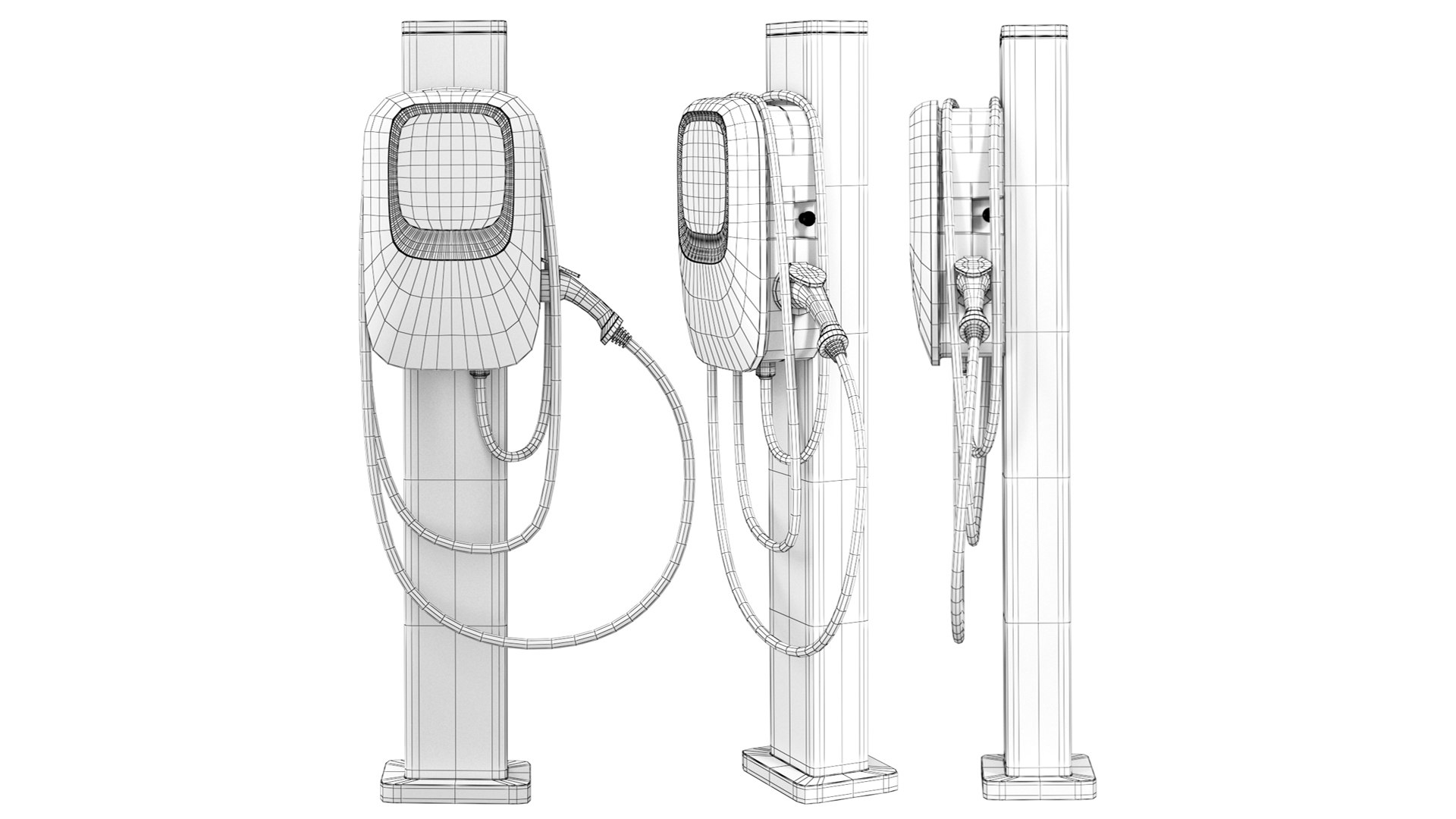 Chargecore Electric Vehicle Charging Station 3D Model - TurboSquid 2276988
