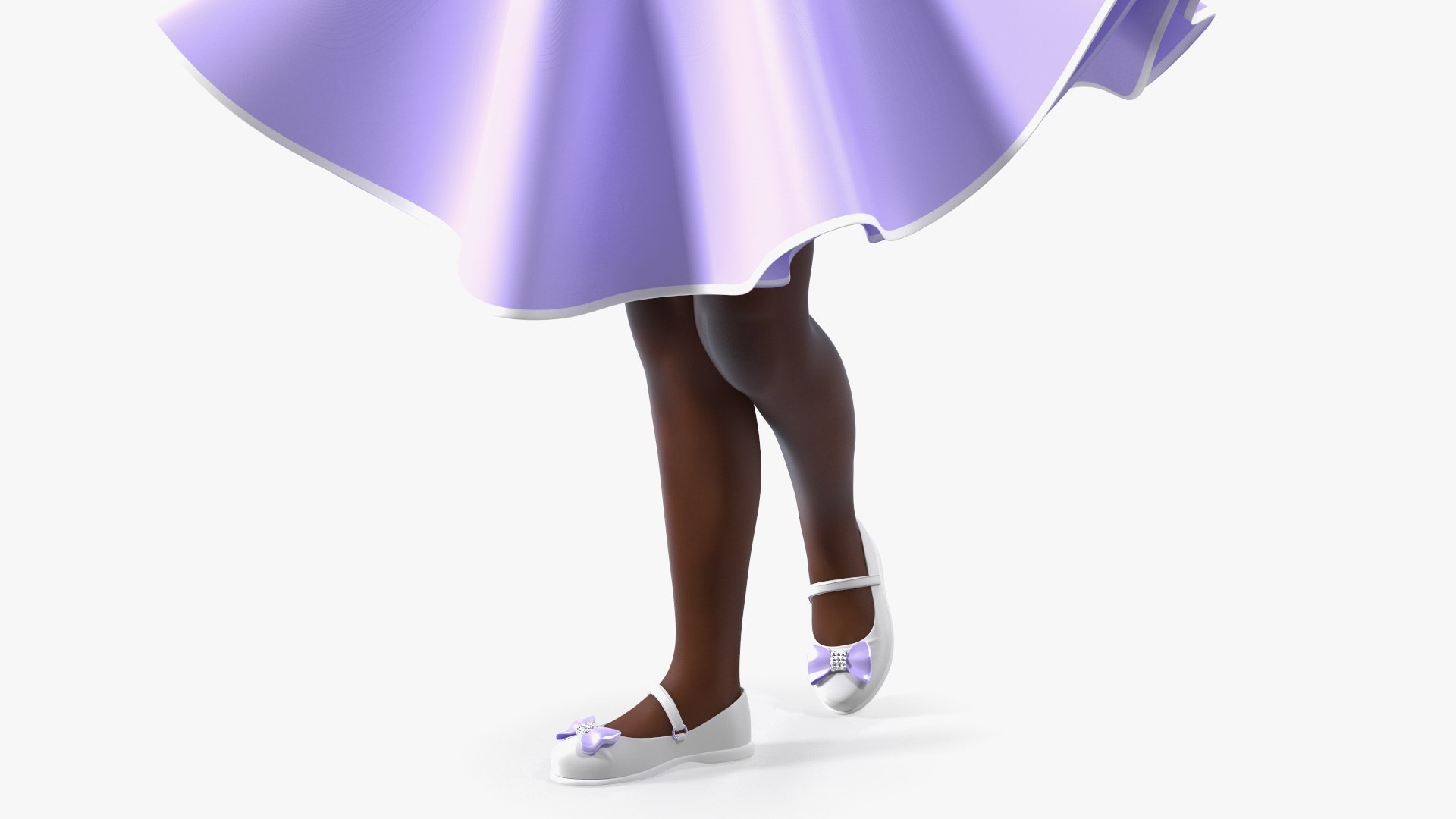 3D Dancing Girl Child In Dress - TurboSquid 2089559