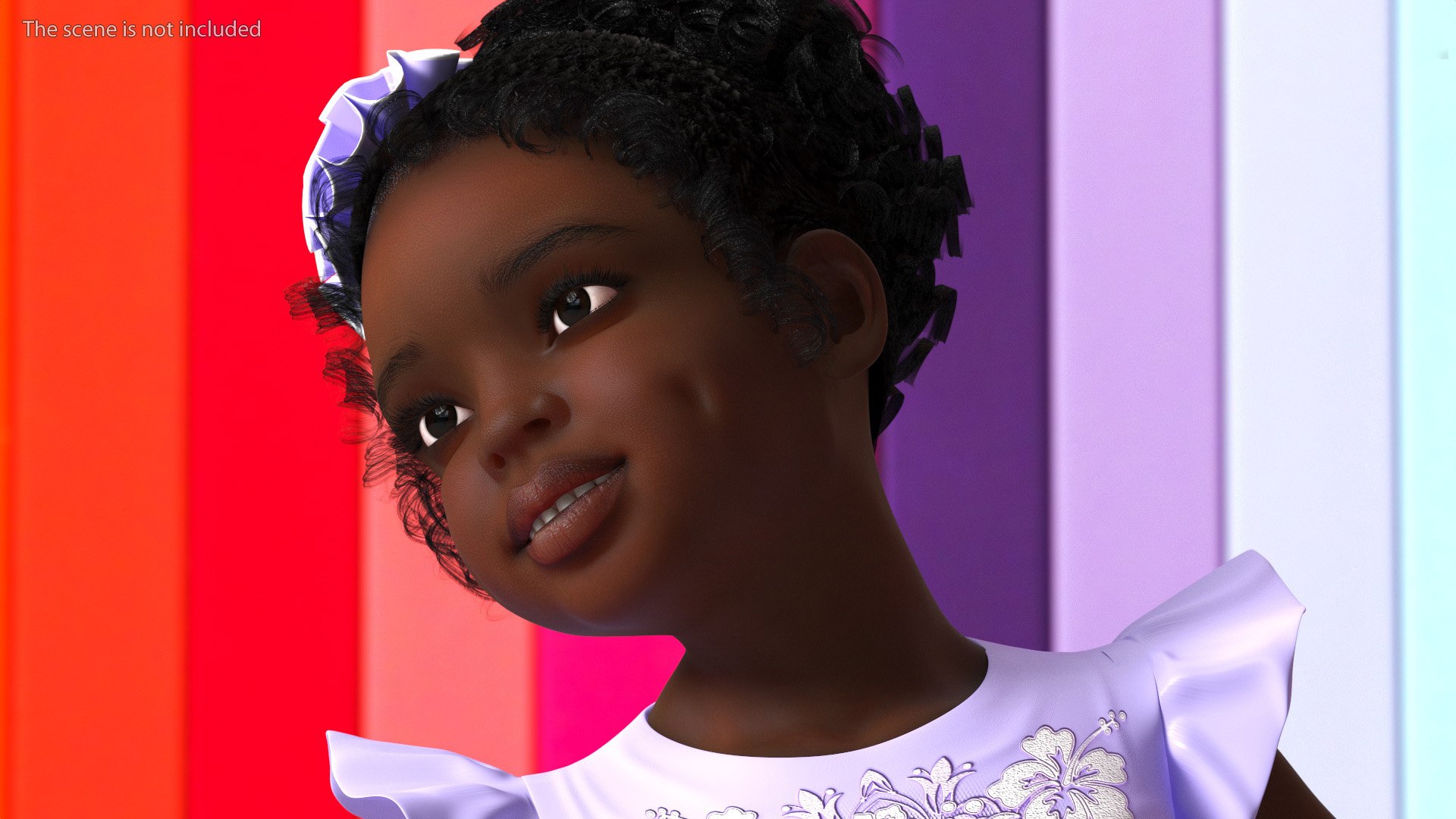 3D Dancing Girl Child In Dress - TurboSquid 2089559