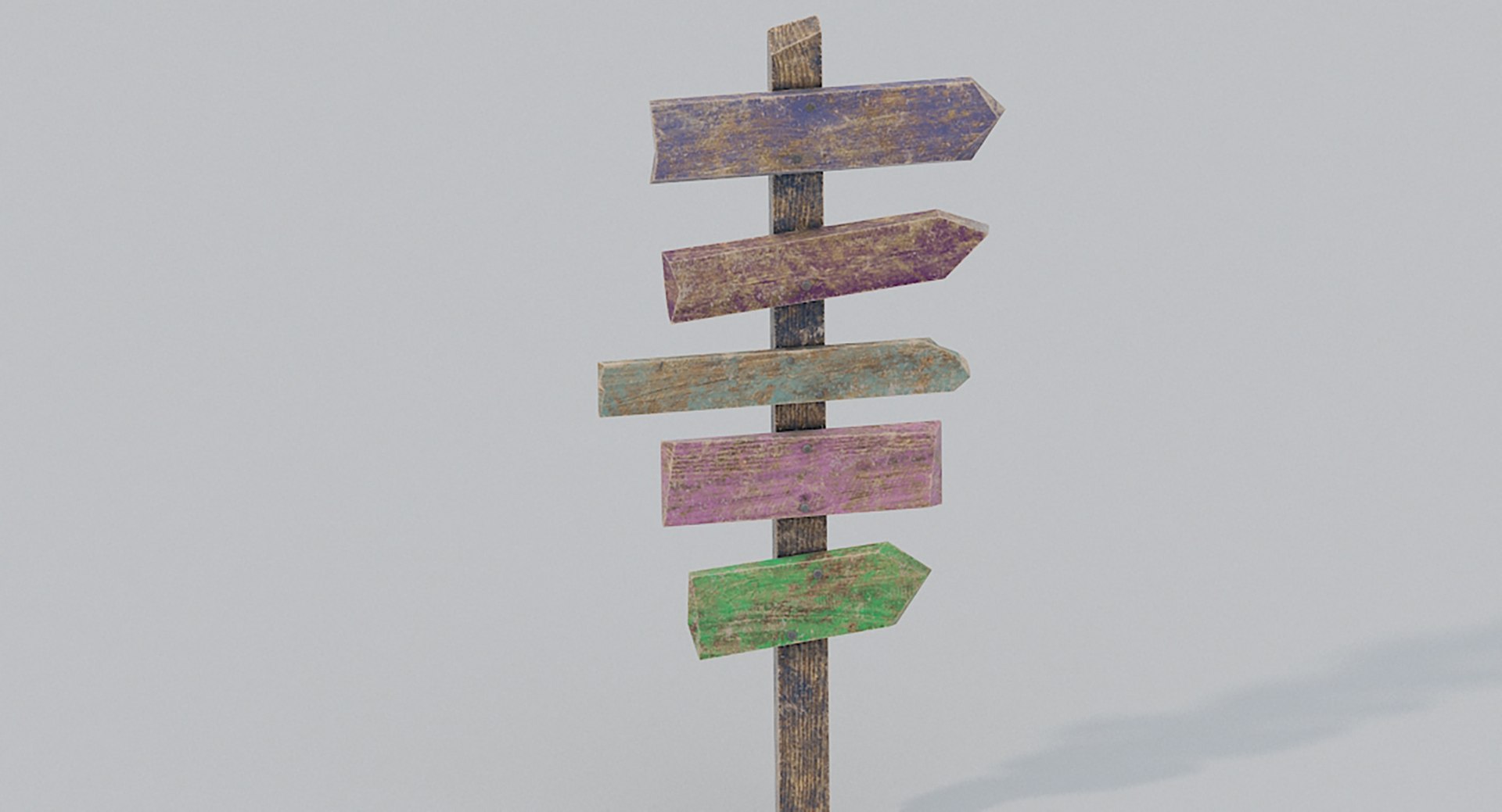 3D Colored Signpost - TurboSquid 1739952