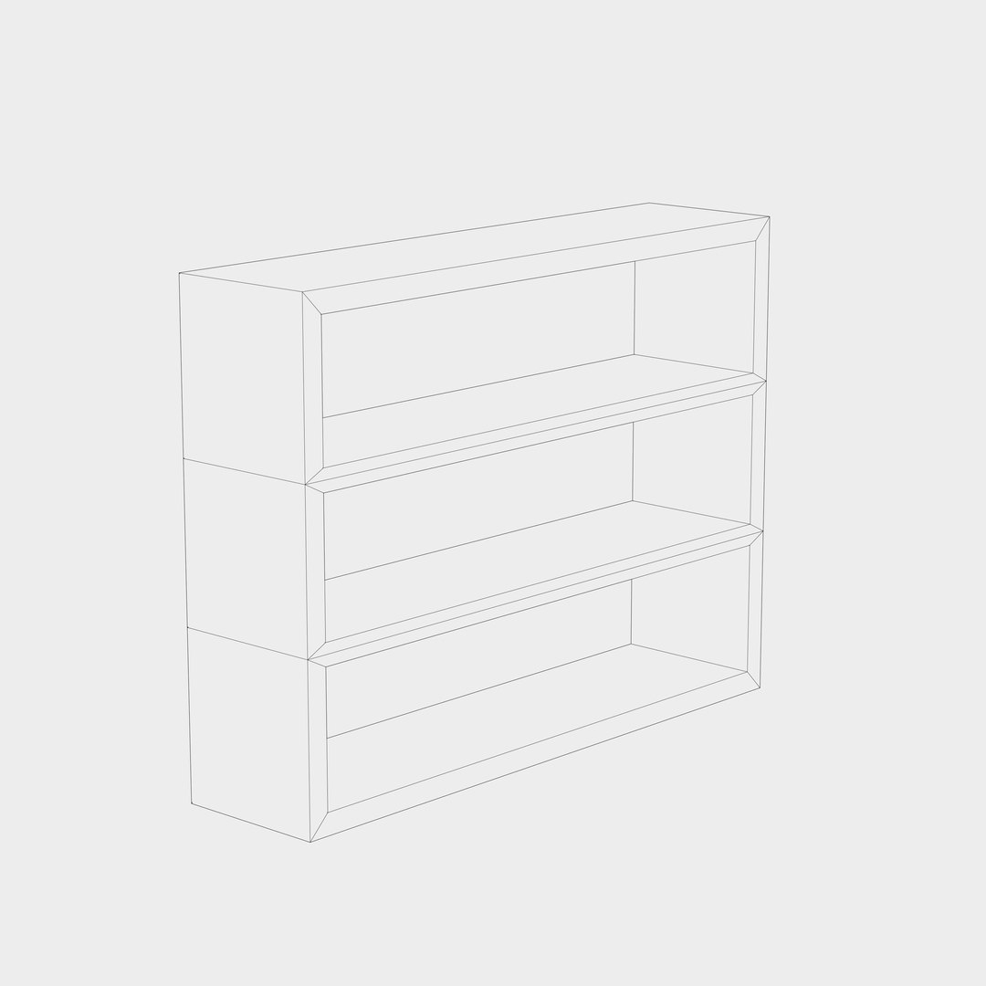 Simple Bookcase model - TurboSquid 2131831