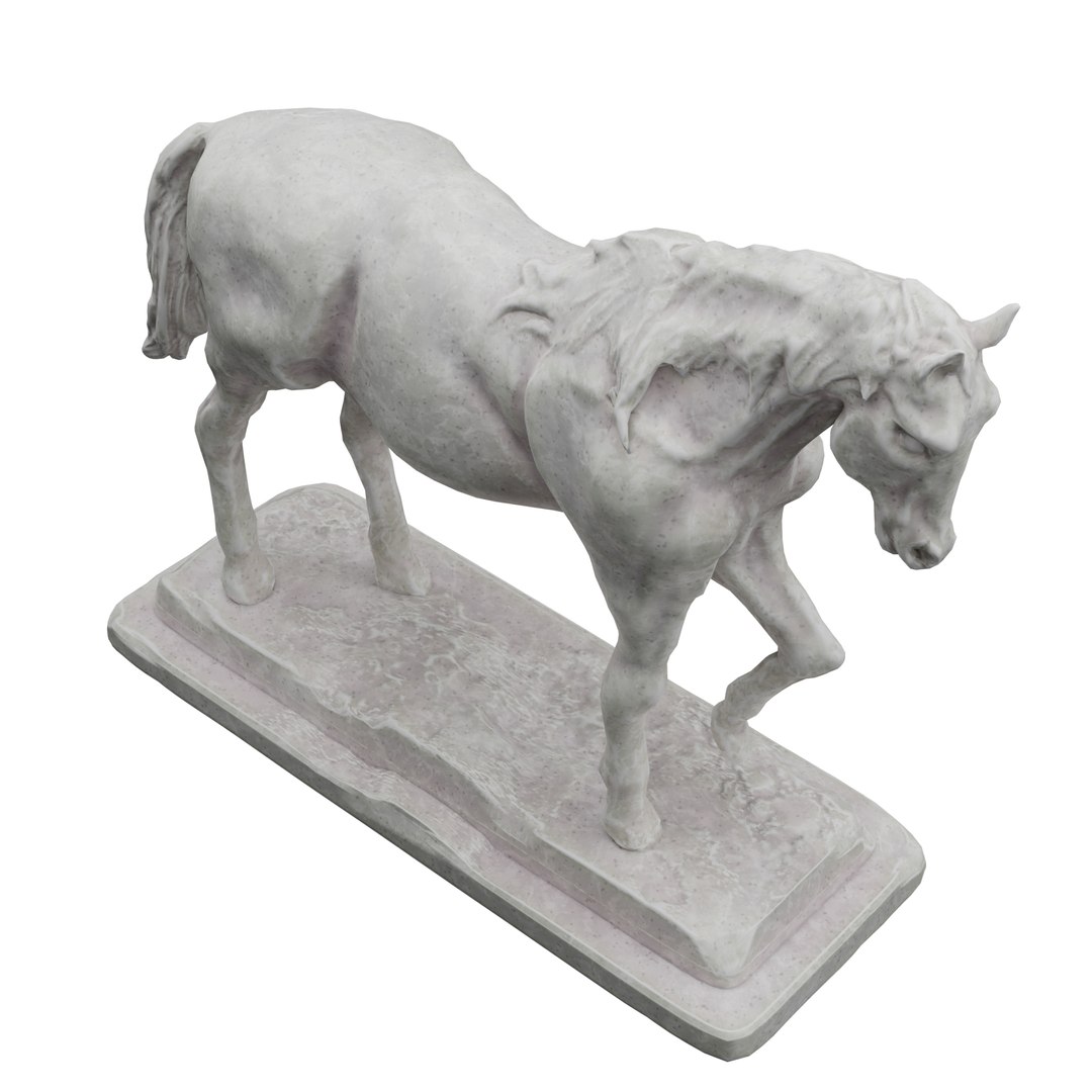 3D Model Horse Statue In Two Colors - TurboSquid 2089252