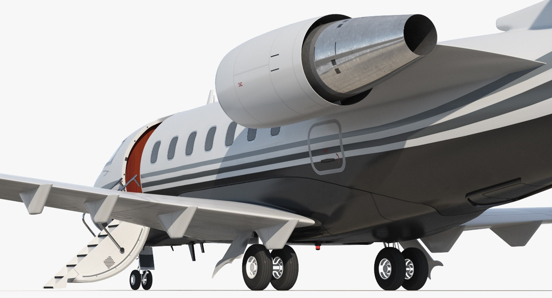 business jet bombardier challenger 3d model