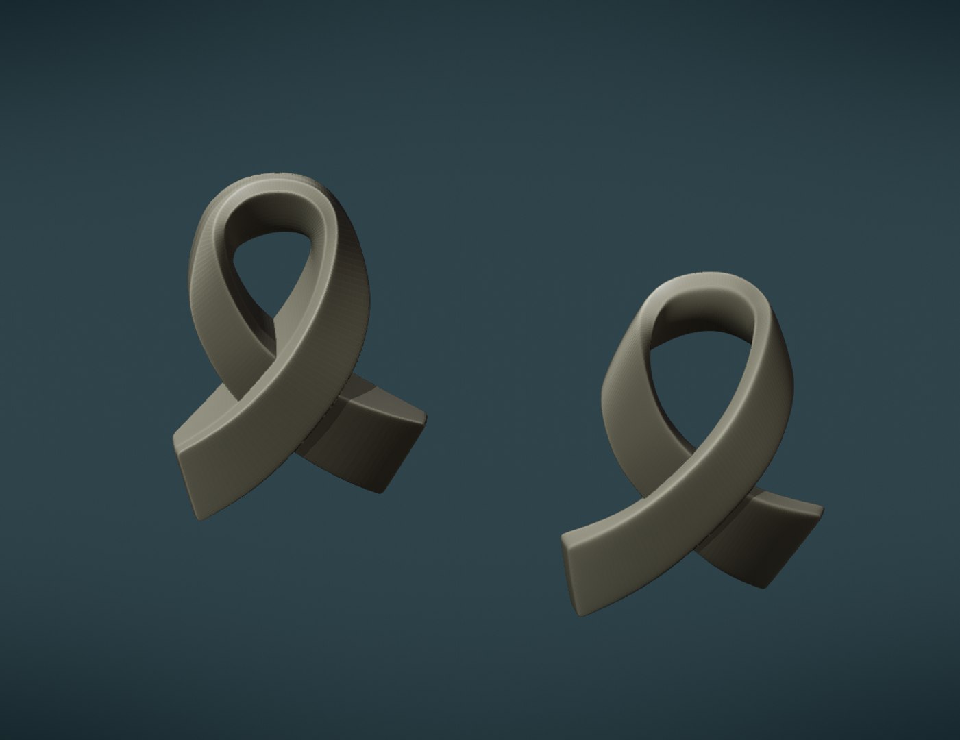 3D Model Cancer Ribbon - TurboSquid 1434385