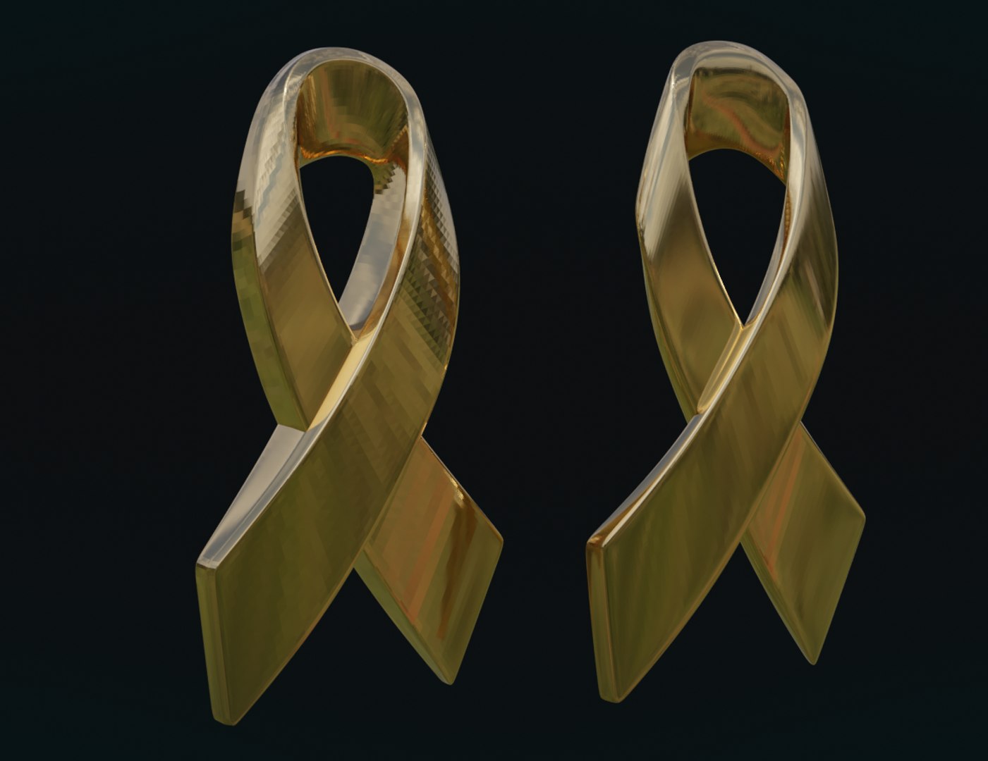3D Model Cancer Ribbon - TurboSquid 1434385