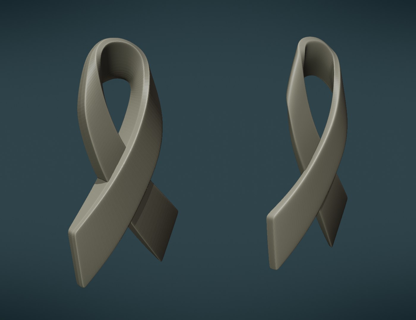 3D Model Cancer Ribbon - TurboSquid 1434385