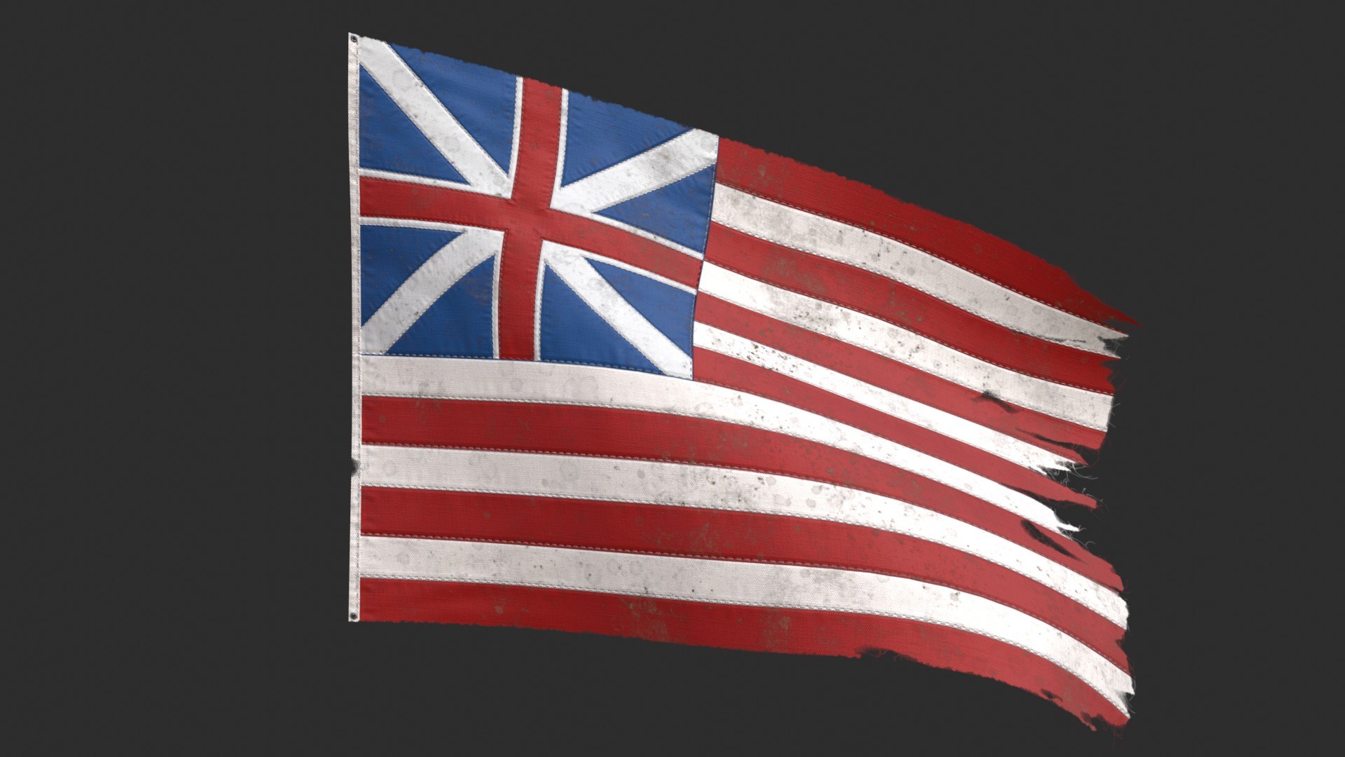 Grand Old Union Flag 3D Model - TurboSquid 1486289