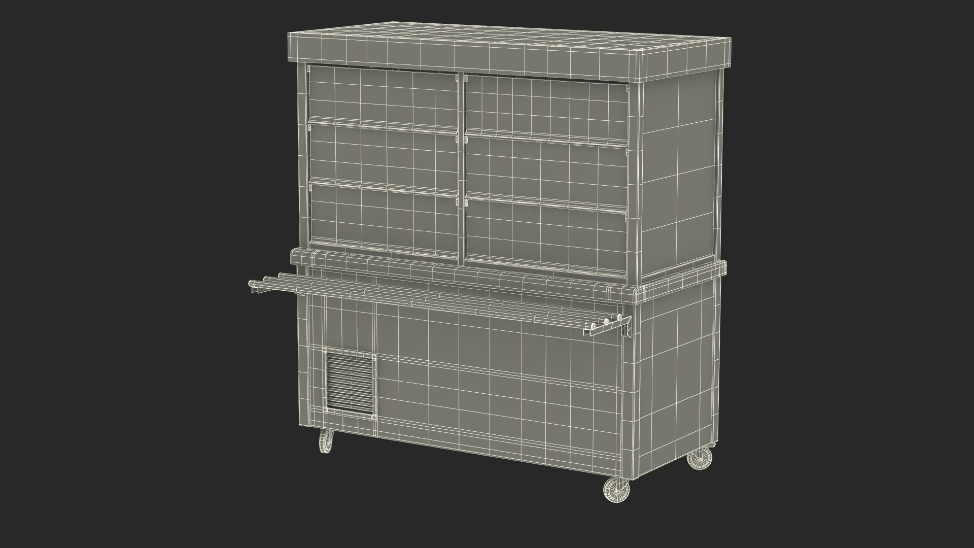 3D Small Refrigerated Display Case Self Service Line - TurboSquid 2063026