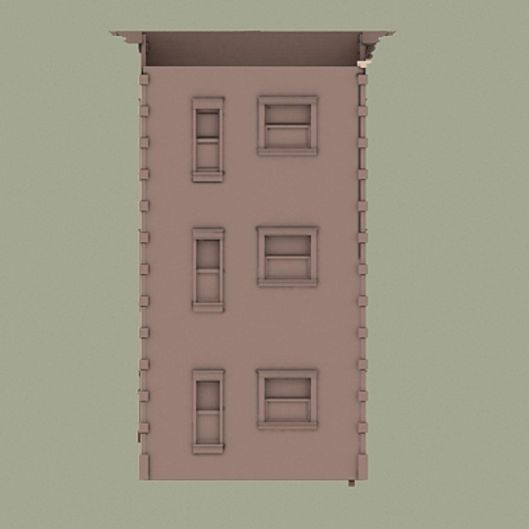Brownstone House 3d Model