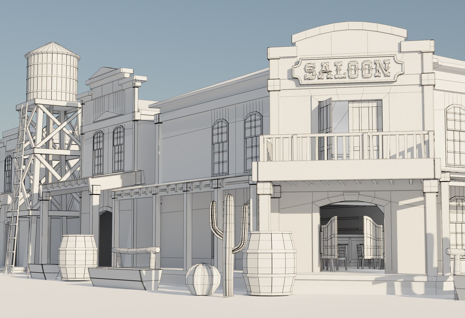 Low Poly Wild West 3D - TurboSquid 2124668