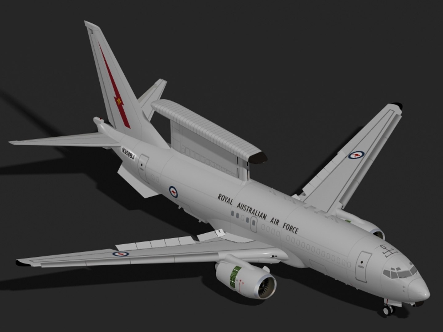 B 737-7es Aew C 3d Model