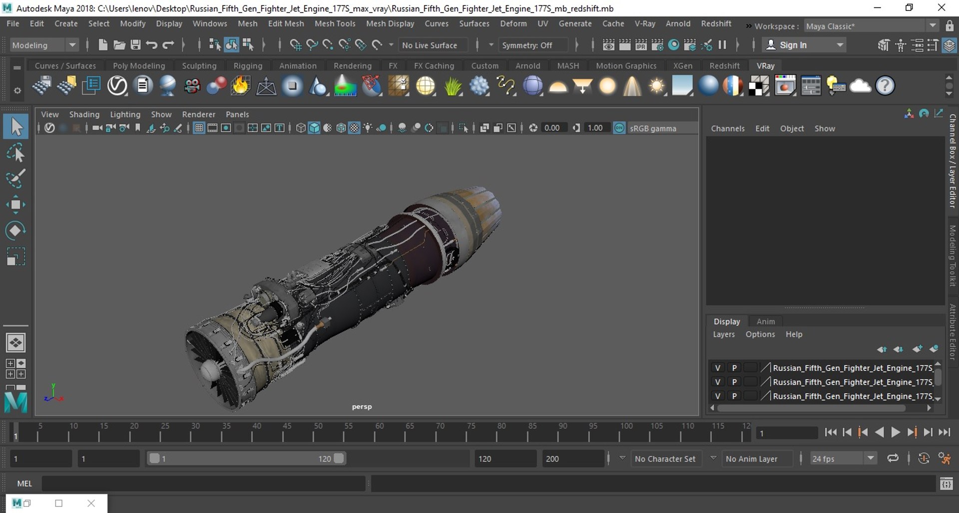 3D Russian Fifth Gen Fighter Jet Engine 177S Model - TurboSquid 2403530
