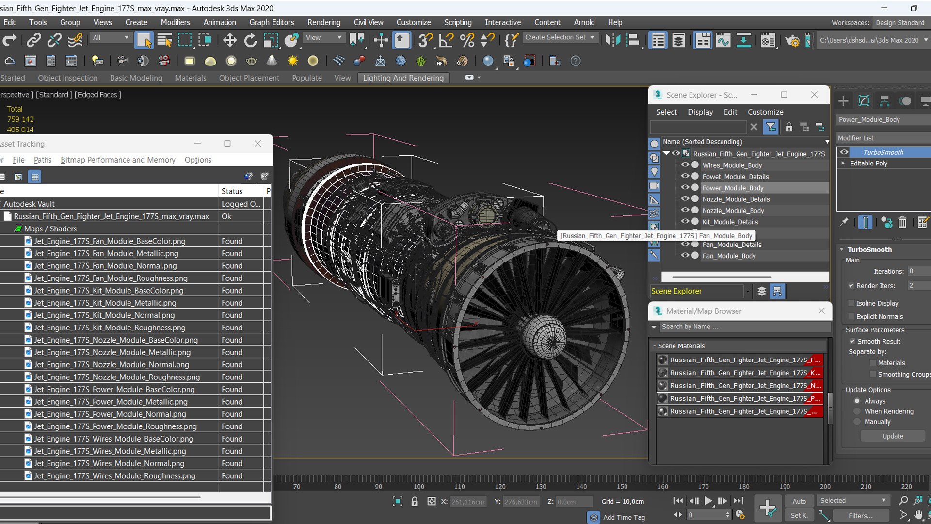 3D Russian Fifth Gen Fighter Jet Engine 177S Model - TurboSquid 2403530
