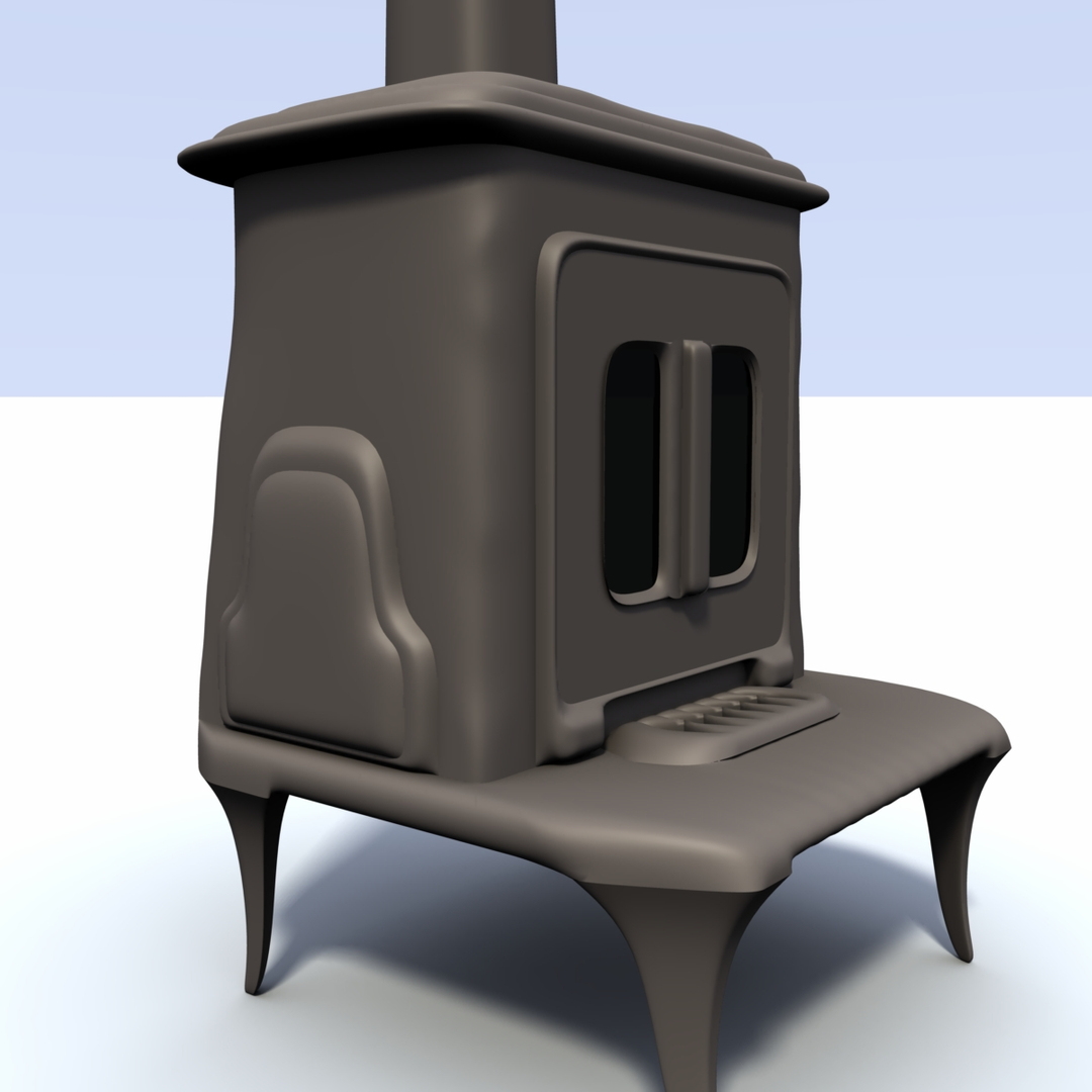 wood-burning stove 3d model
