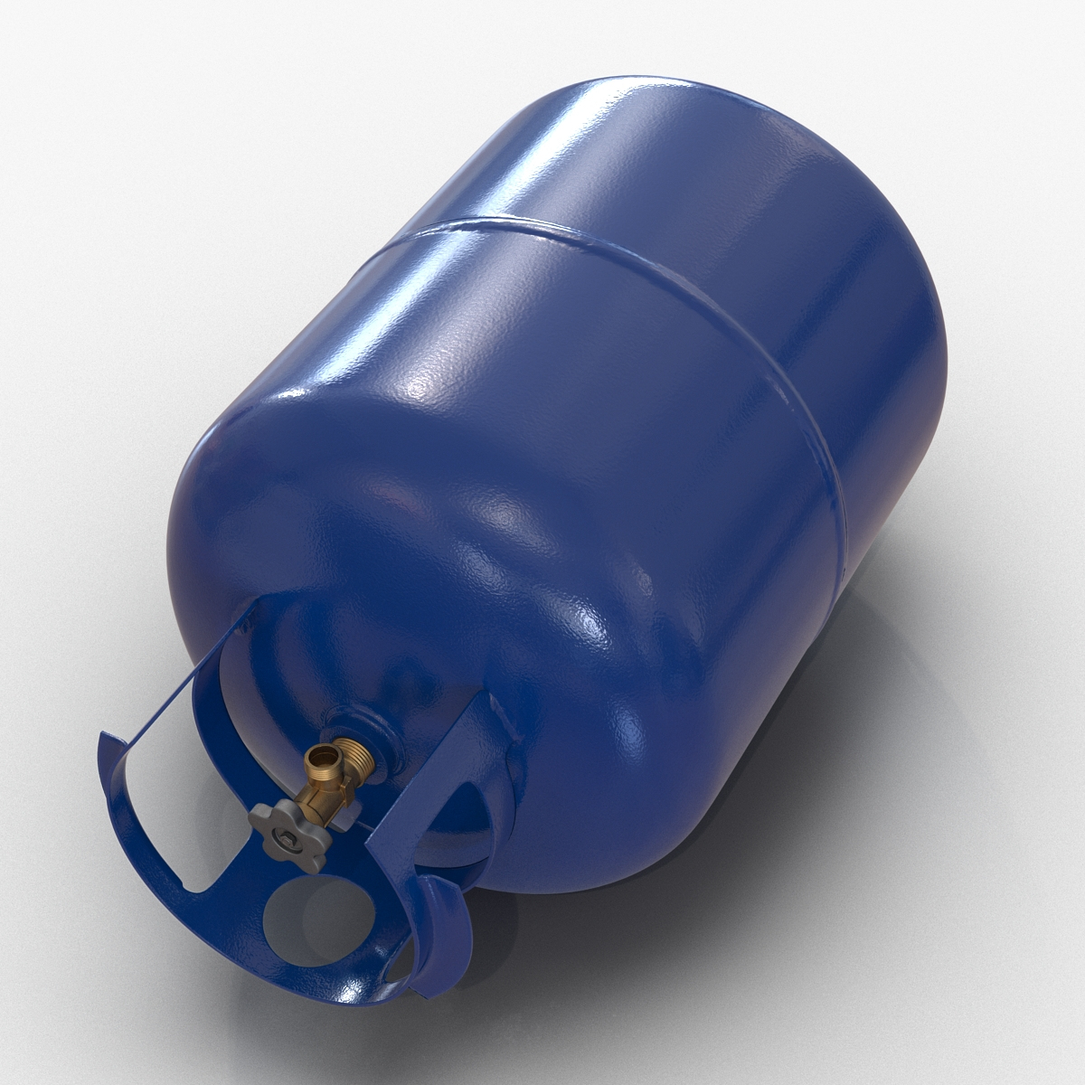 3d gas cylinder blue model