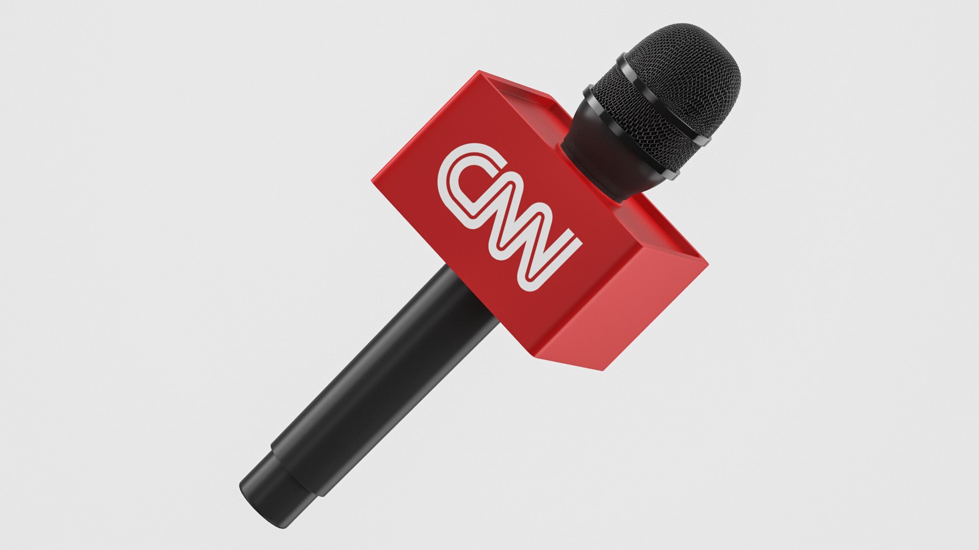 CNN Reporter Microphone 3D Model TurboSquid 1991072