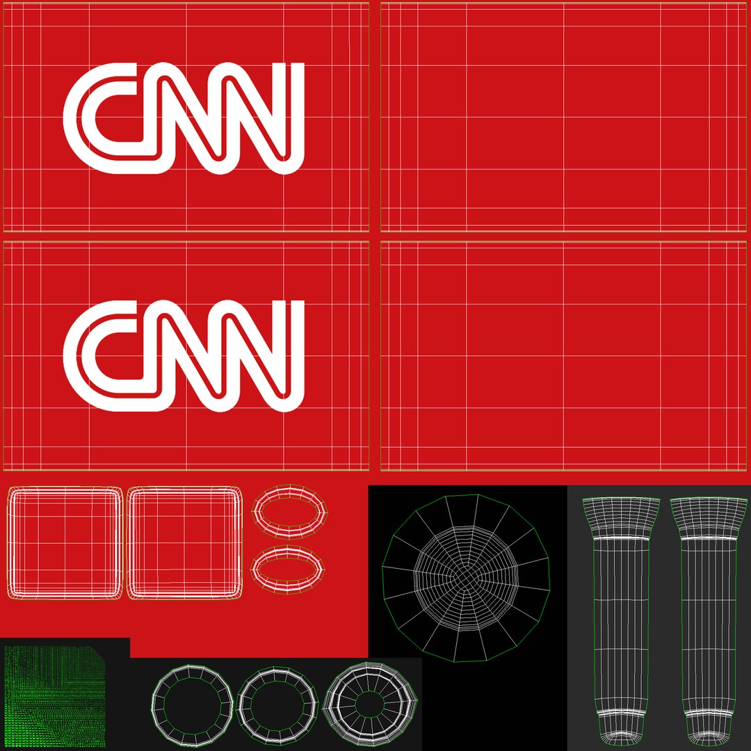 CNN Reporter Microphone 3D Model - TurboSquid 1991072