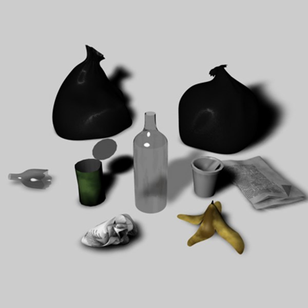 glasses smashed chipped 3d model