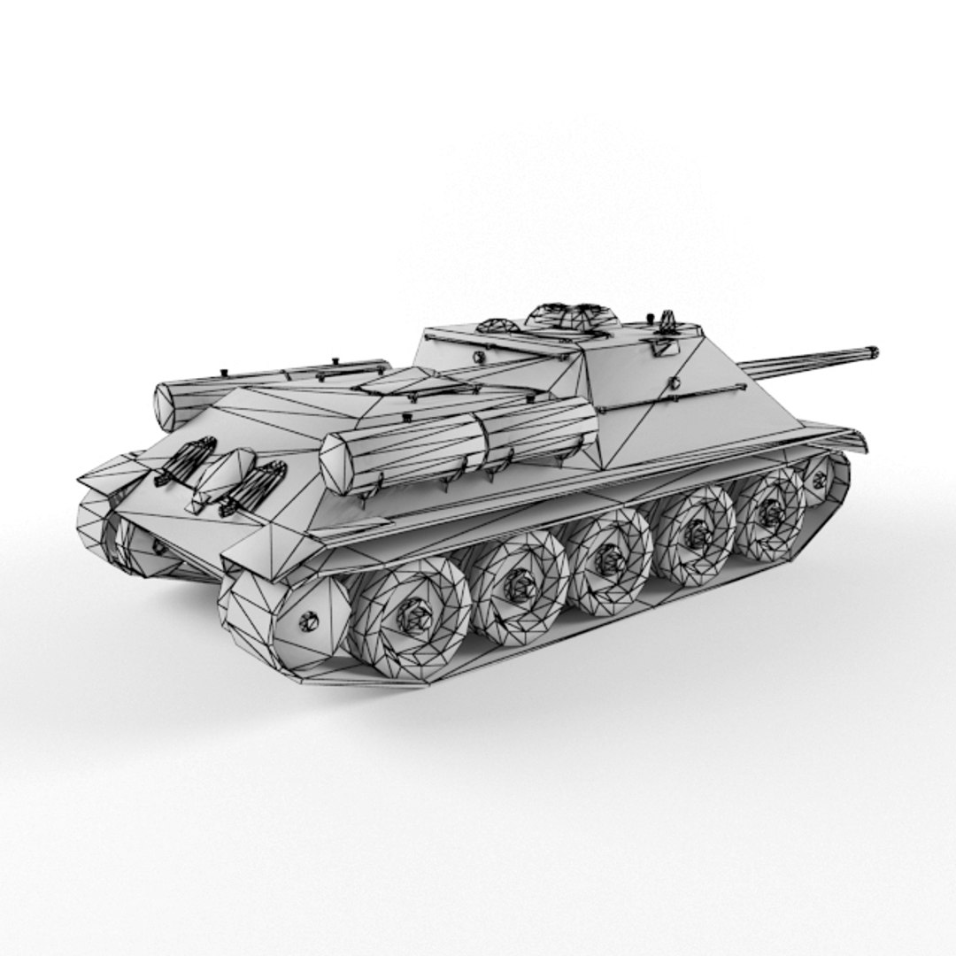 3d Soviet Su 85 Vehicle Model