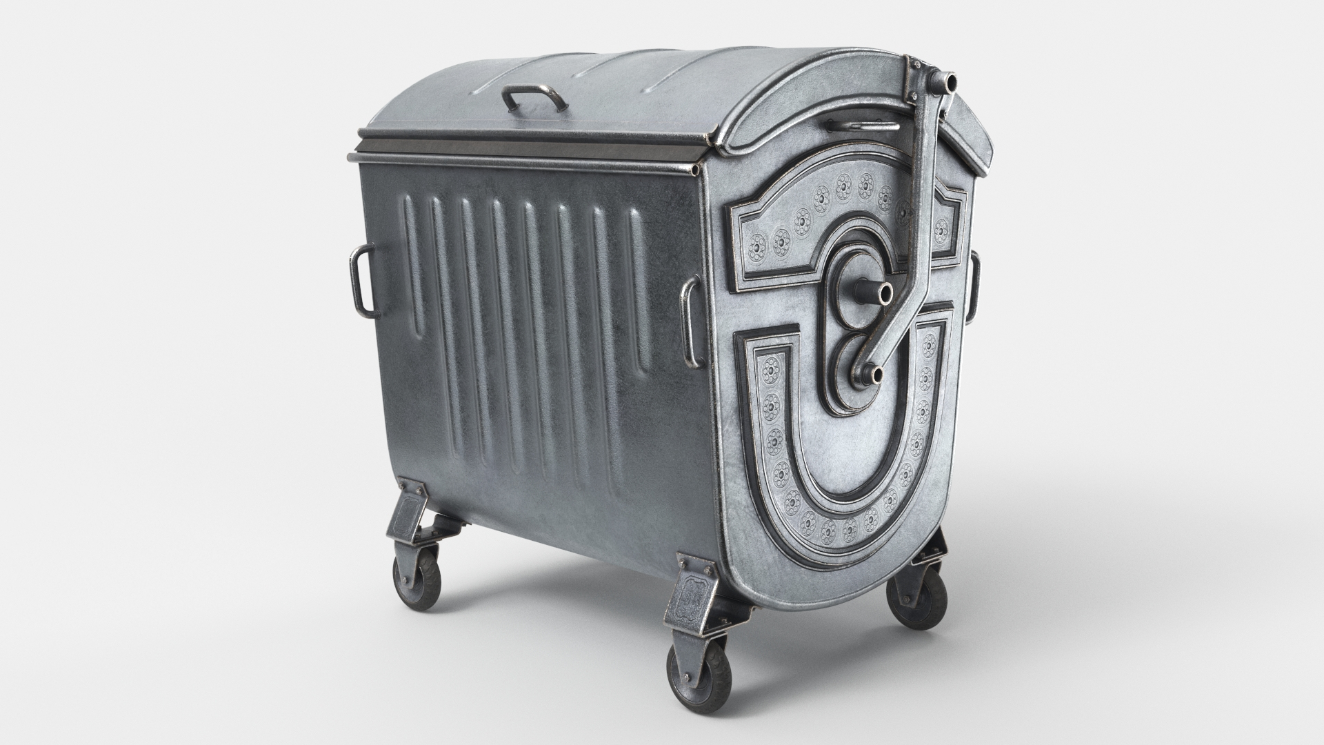 3D Metal Garbage Container A1 - PBR model - TurboSquid 2161168