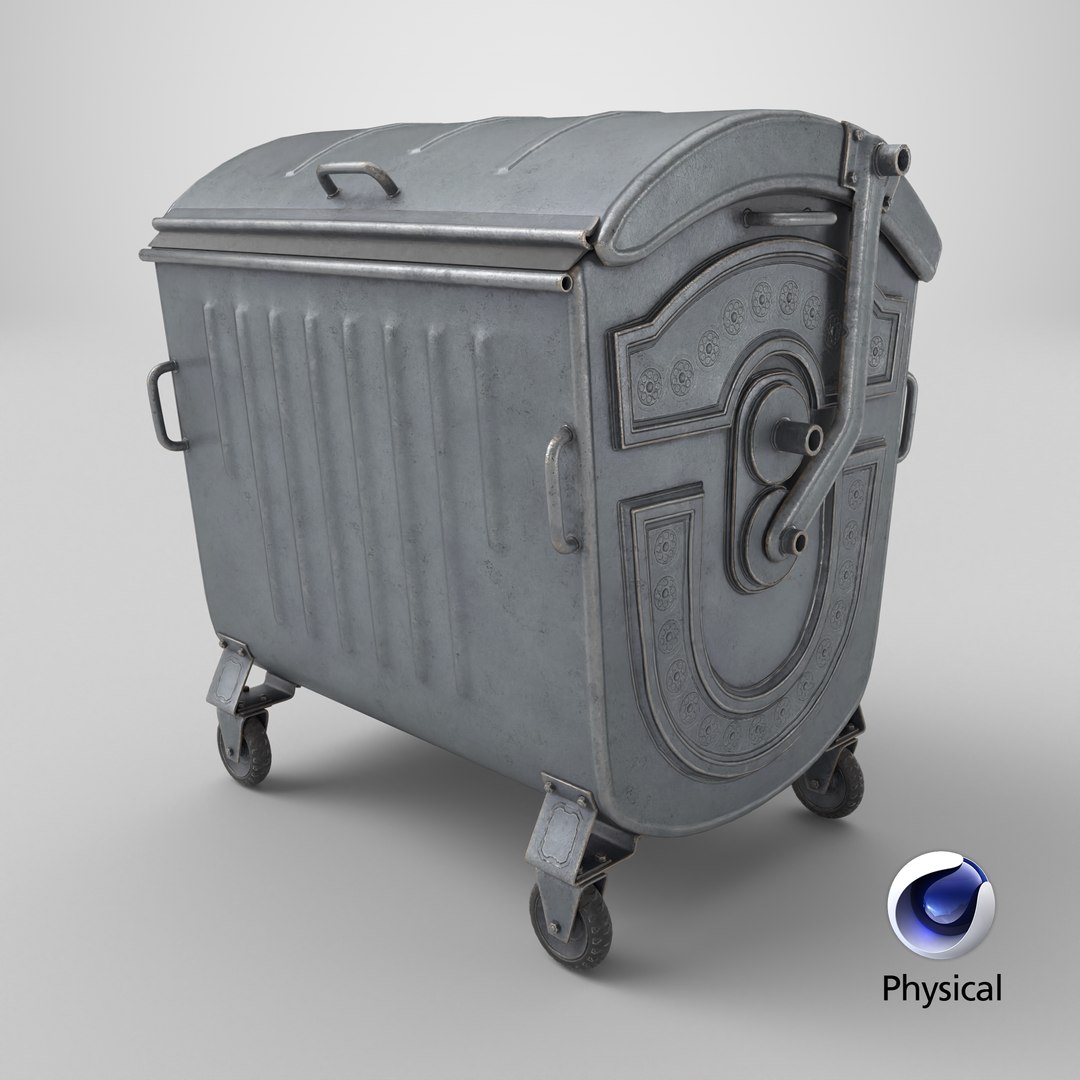 3D Metal Garbage Container A1 - PBR Model - TurboSquid 2161168
