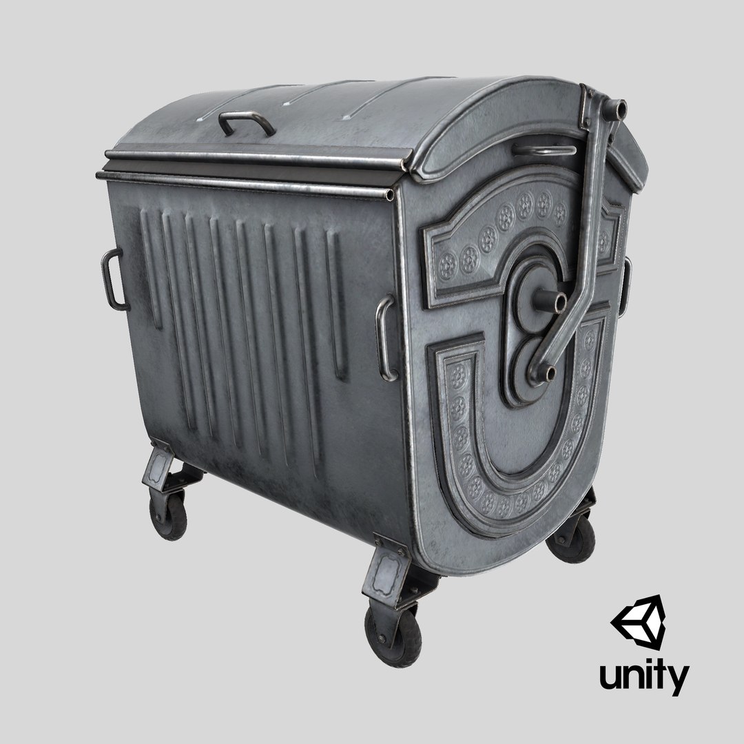3D Metal Garbage Container A1 - PBR Model - TurboSquid 2161168