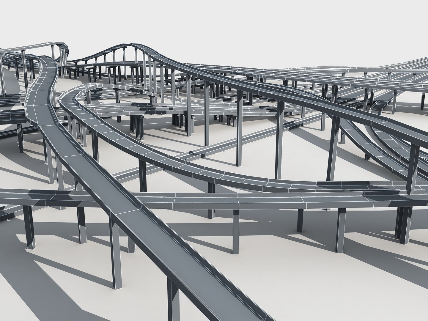 Viaduct Highway 3D - TurboSquid 1403465