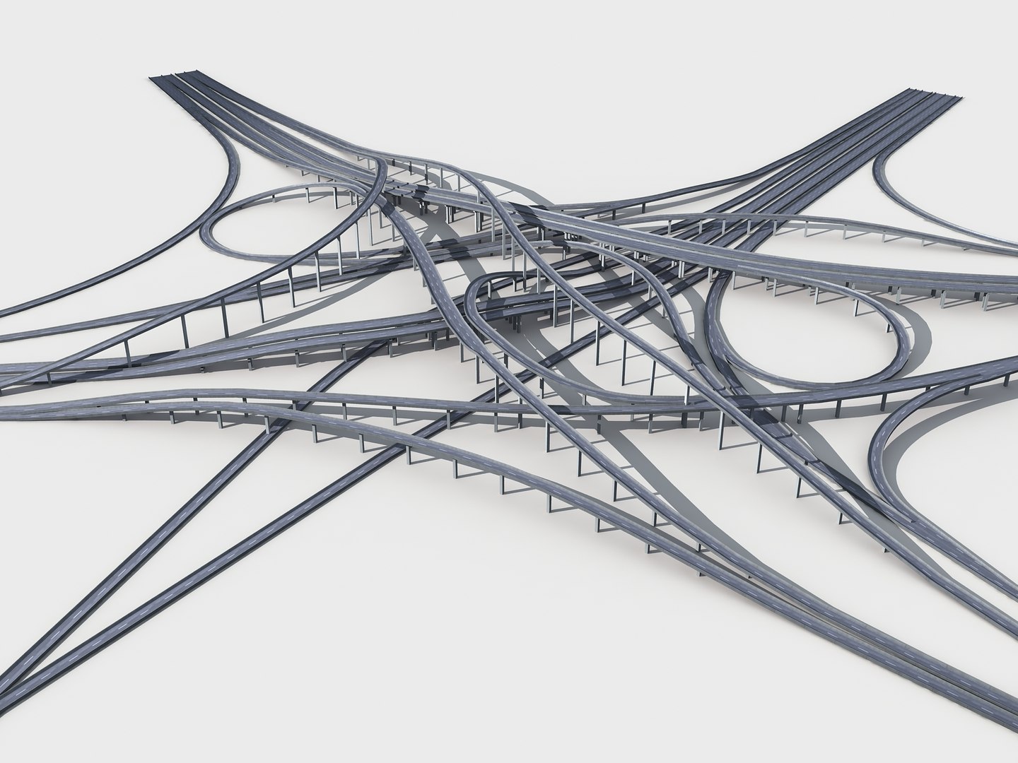 Viaduct Highway 3D - TurboSquid 1403465