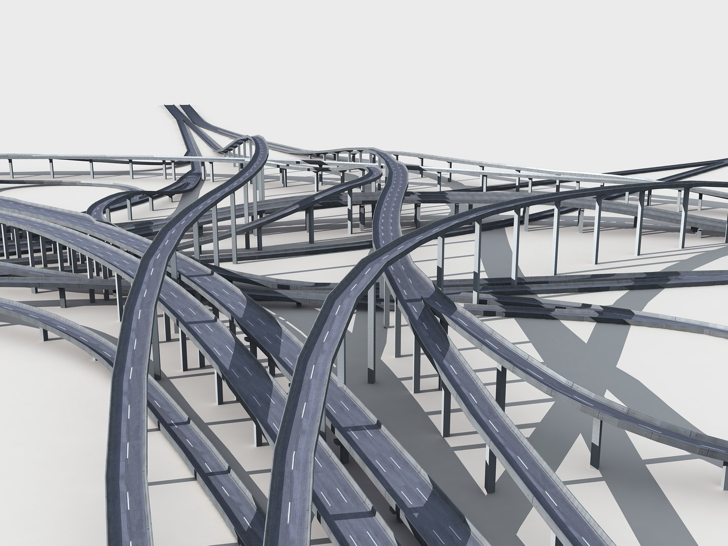 Viaduct Highway 3D - TurboSquid 1403465