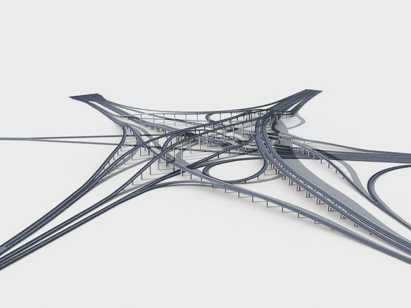 3D flyover highway - TurboSquid 1403304