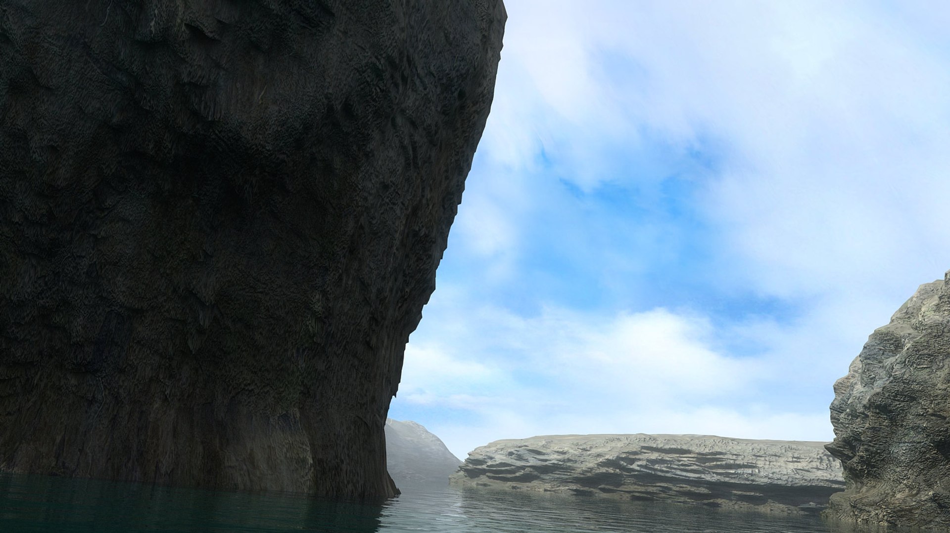 islands ocean rocks landscape 3d obj