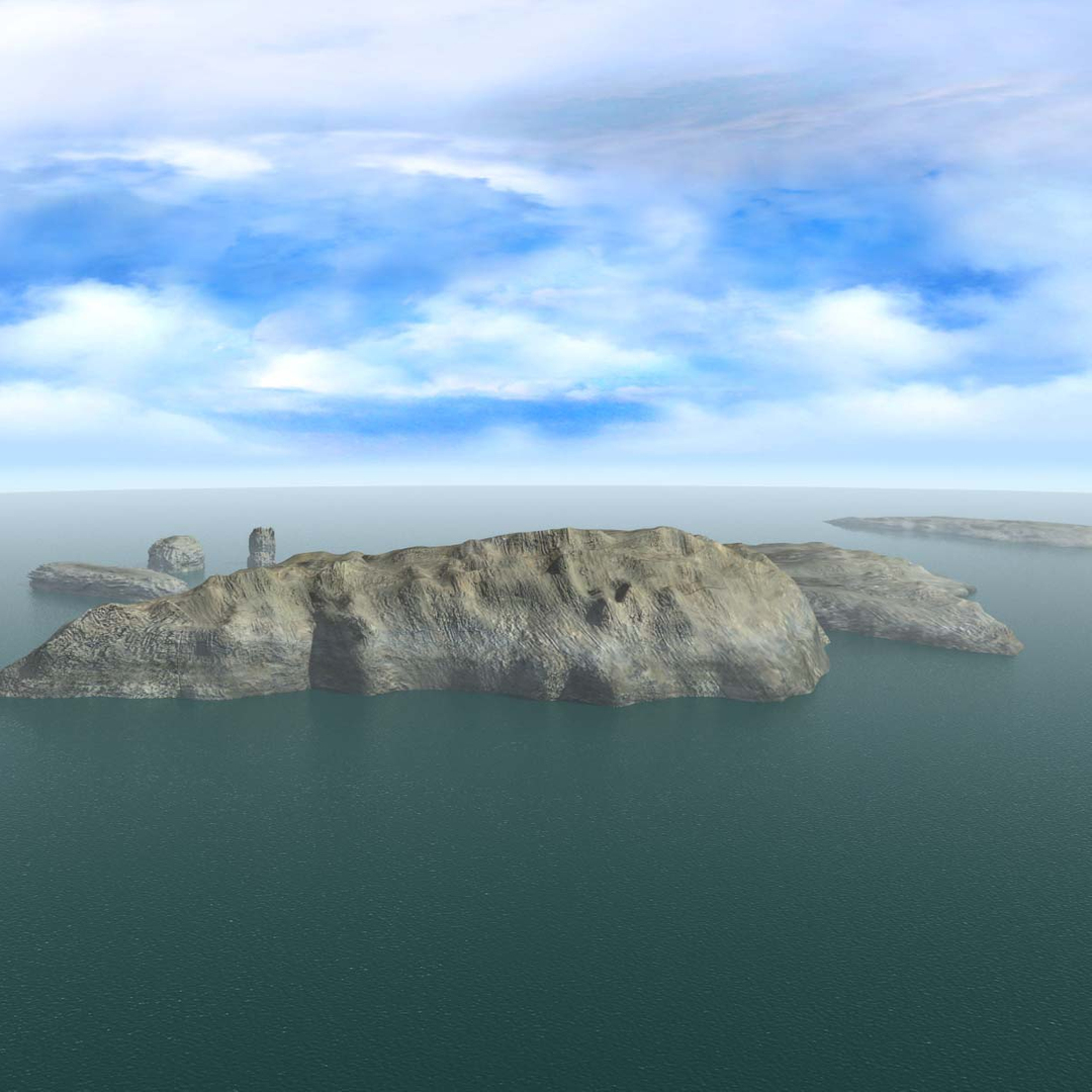 islands ocean rocks landscape 3d obj