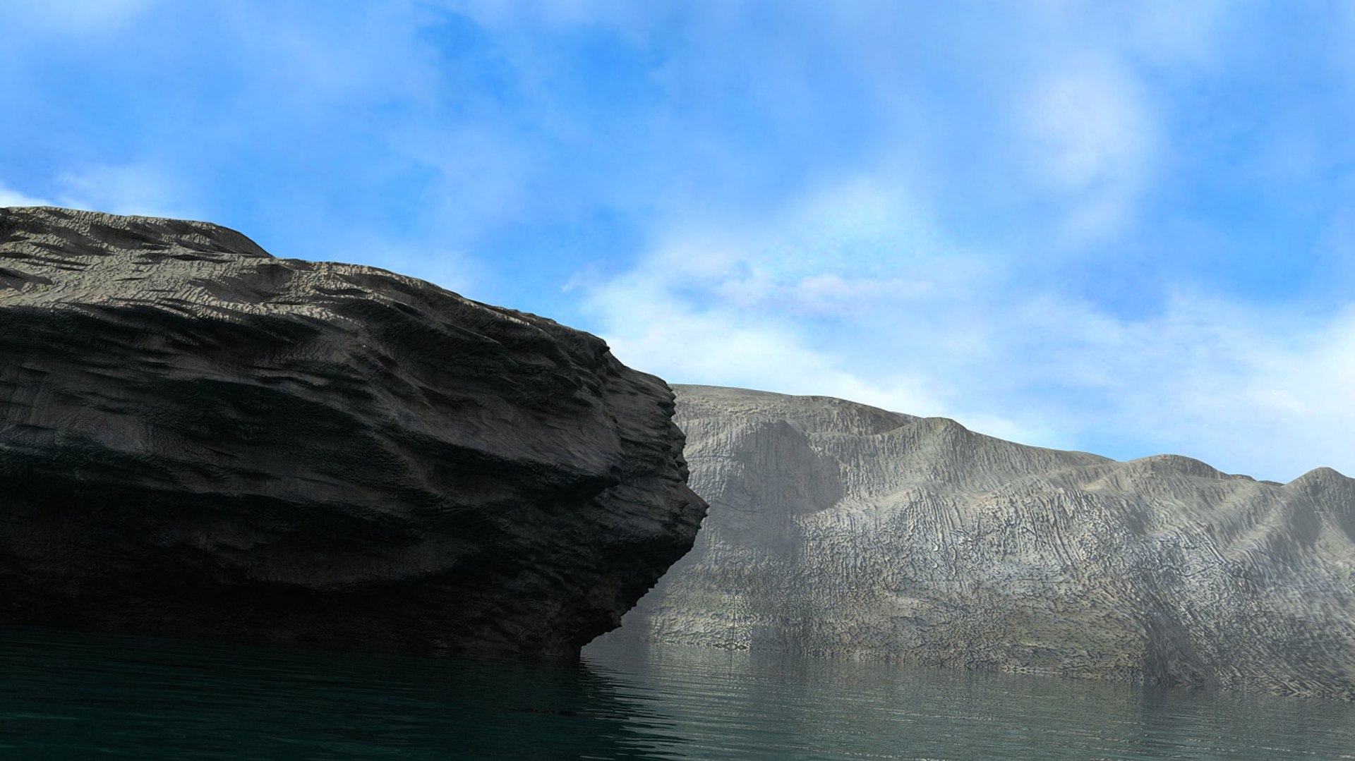 islands ocean rocks landscape 3d obj