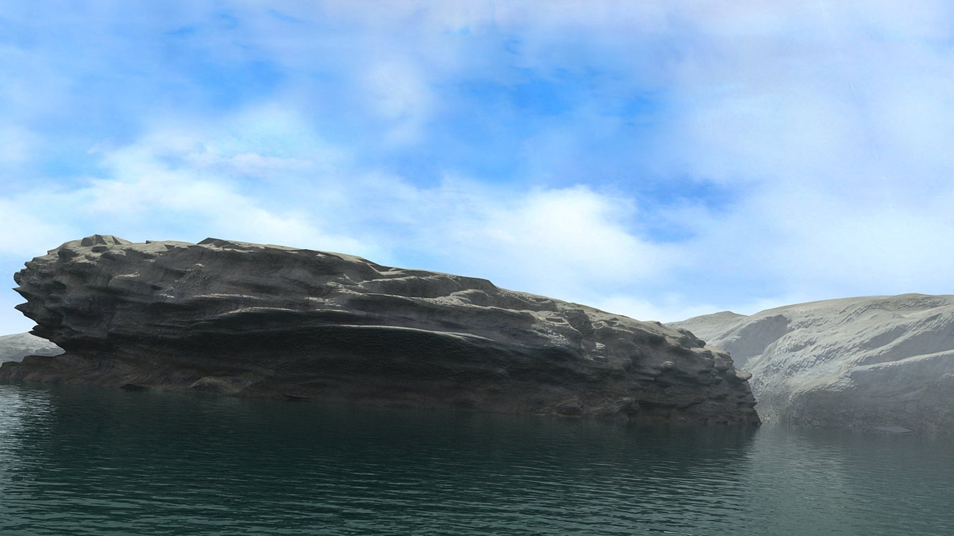 islands ocean rocks landscape 3d obj