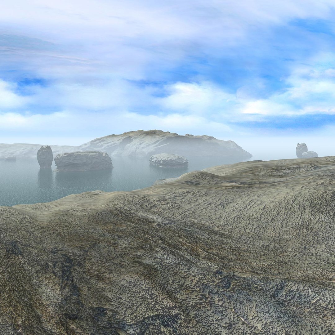 islands ocean rocks landscape 3d obj