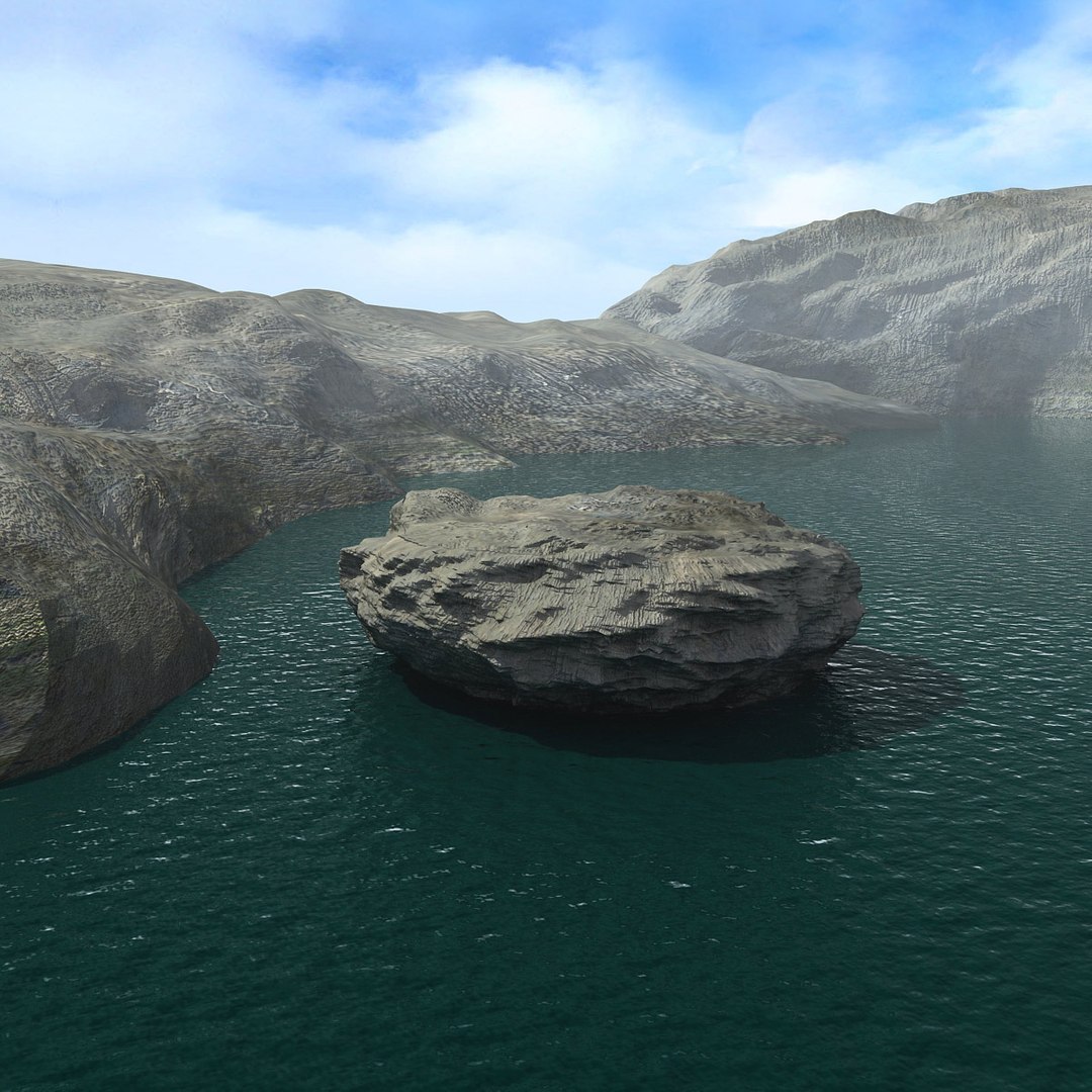 islands ocean rocks landscape 3d obj