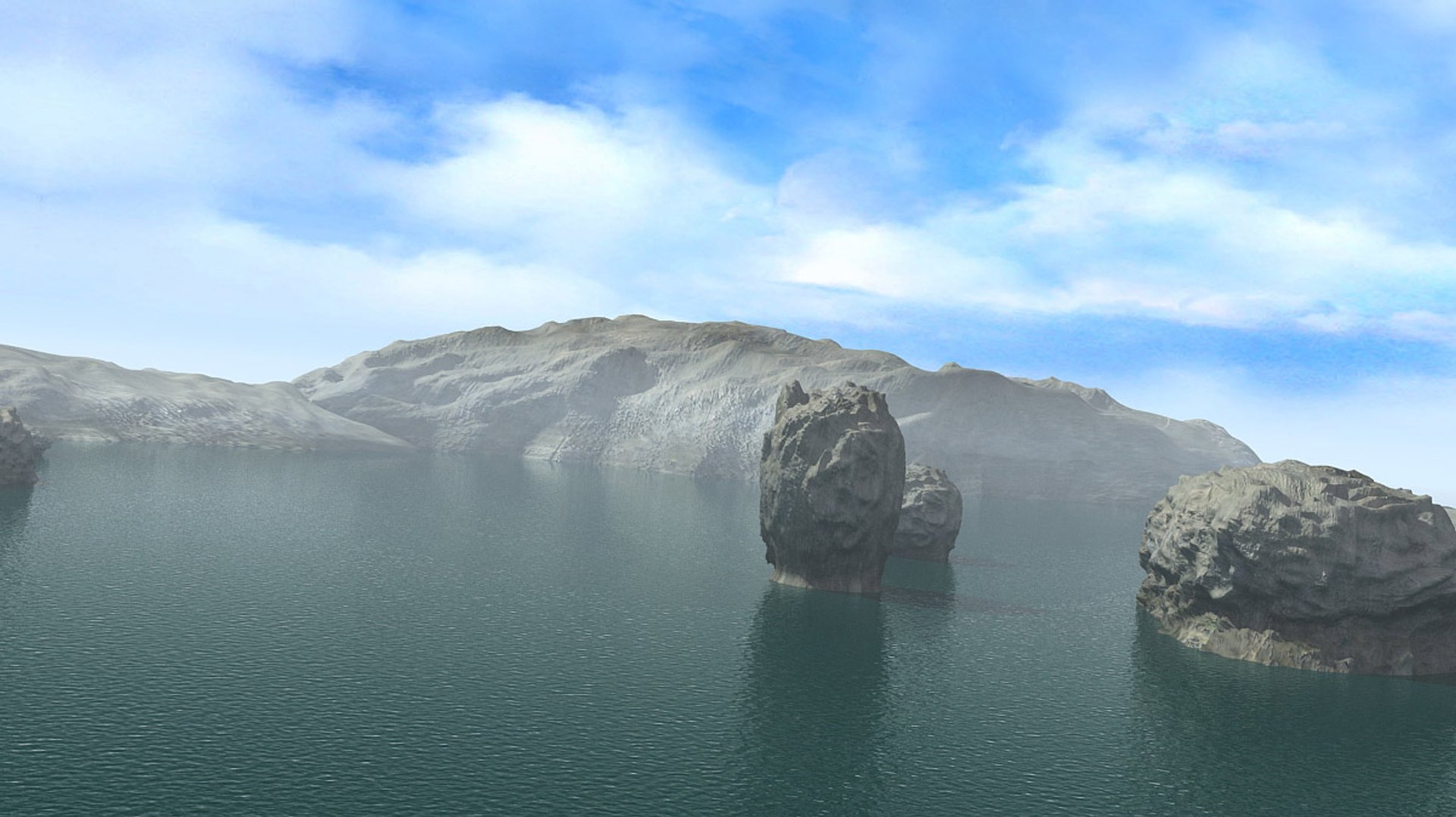 islands ocean rocks landscape 3d obj