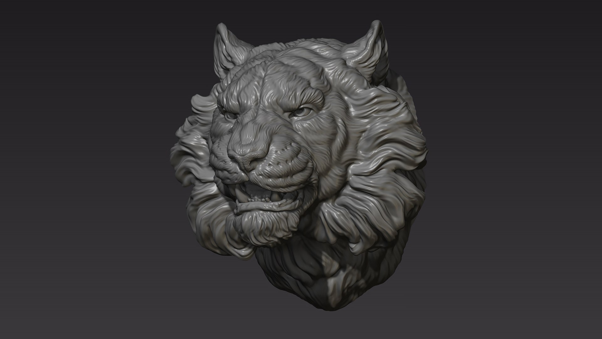 3D Tiger Head Shaggy Model - TurboSquid 1921320
