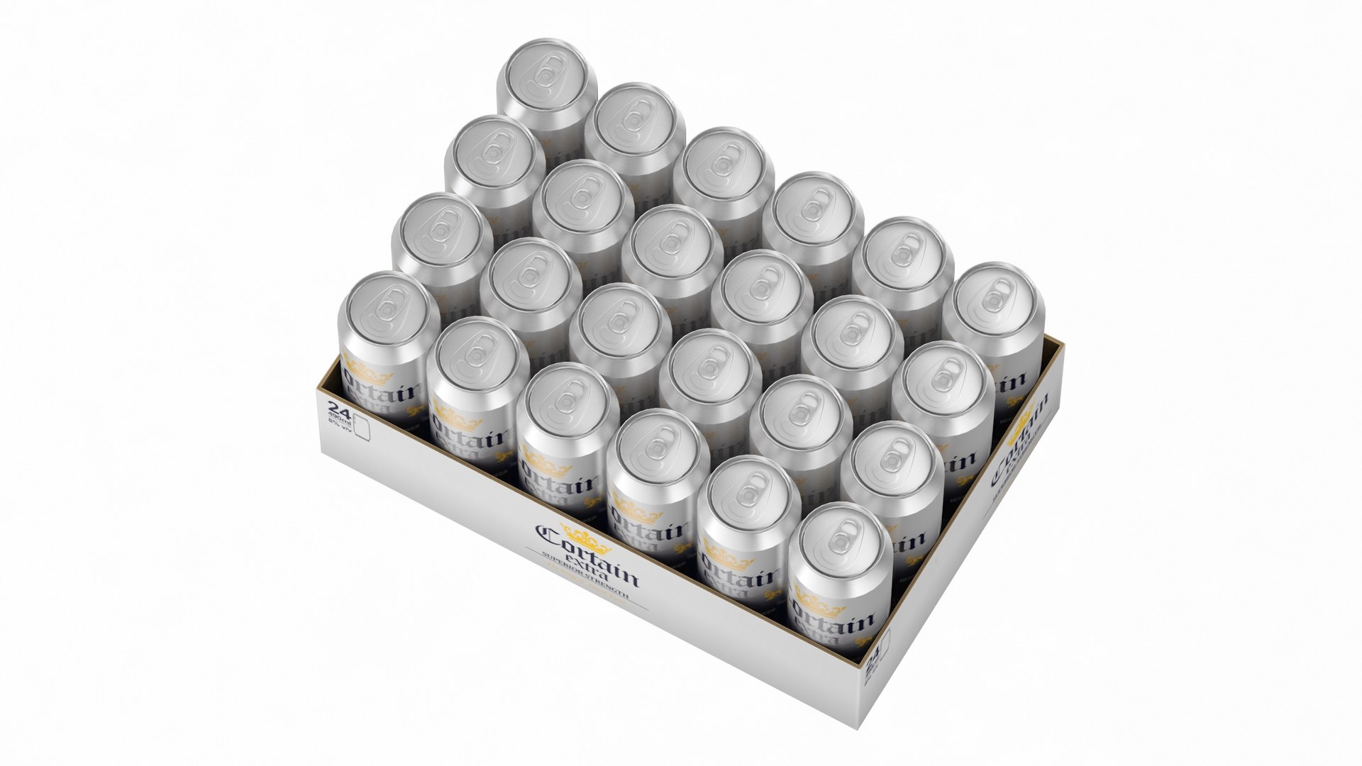 Beer 490ml Pack 24 Cans Low Poly PBR Realistic 3D Model - TurboSquid 2044538
