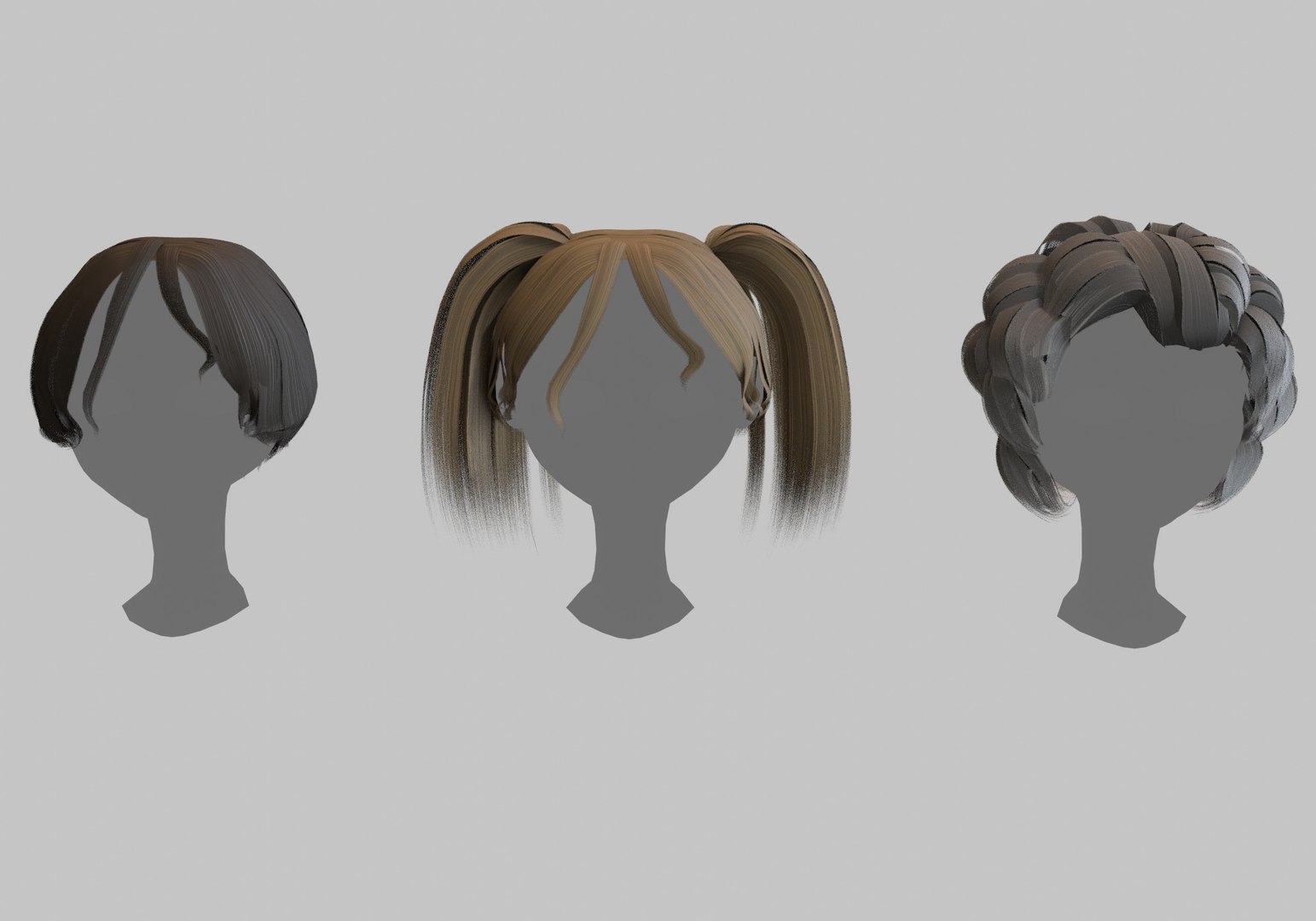 12 Hairstyles Collection 3D Model - TurboSquid 1887160