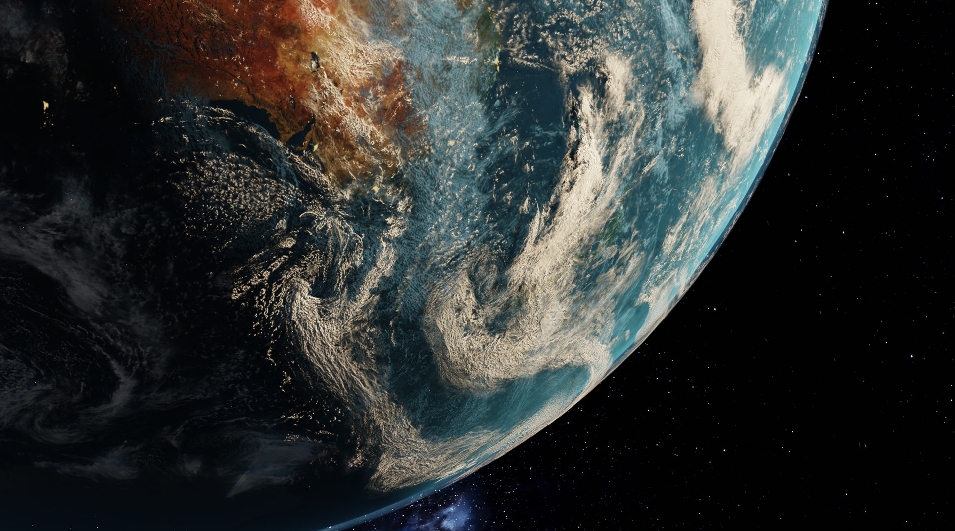 Realistic Exploding Earth Scene Model - TurboSquid 1802220