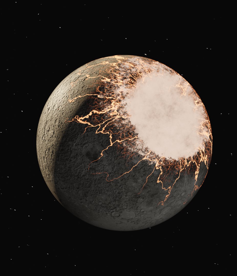 Realistic Exploding Earth Scene Model - TurboSquid 1802220