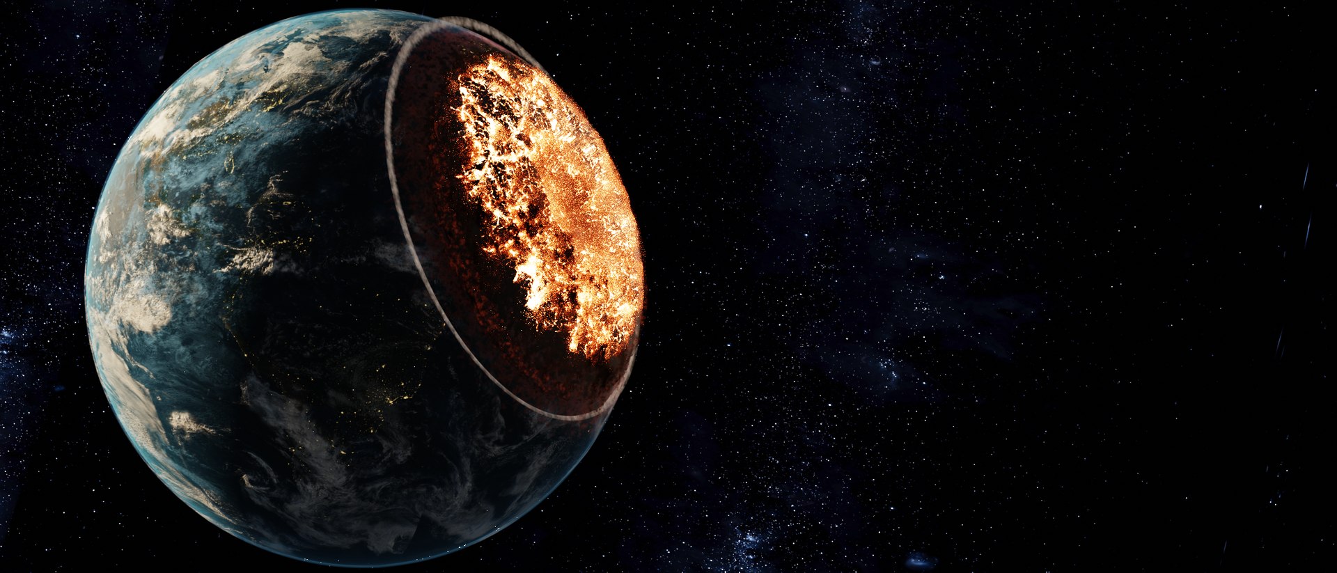 Realistic Exploding Earth Scene Model - TurboSquid 1802220