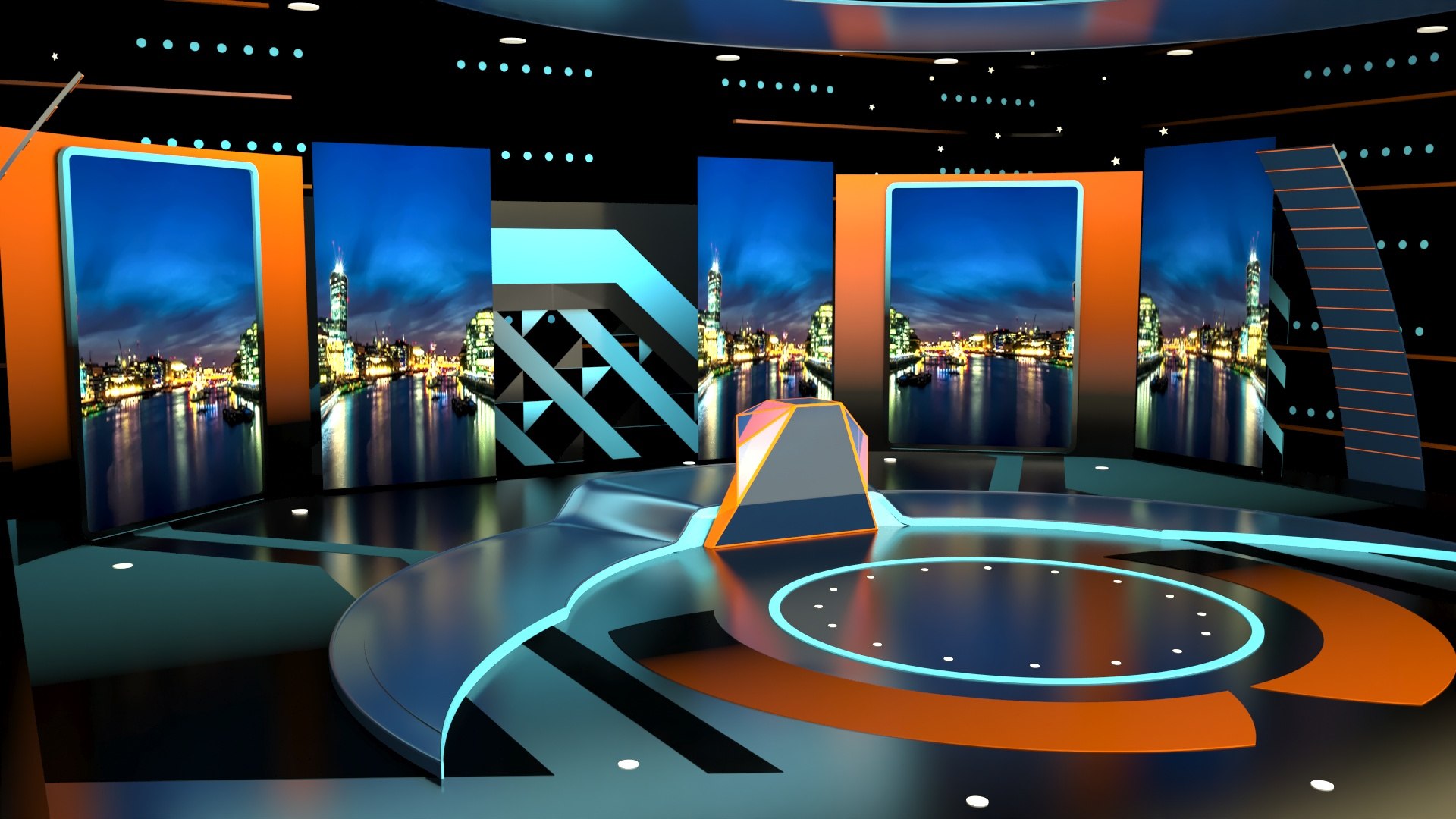 Tv Studio Design 3D Model - TurboSquid 1781361