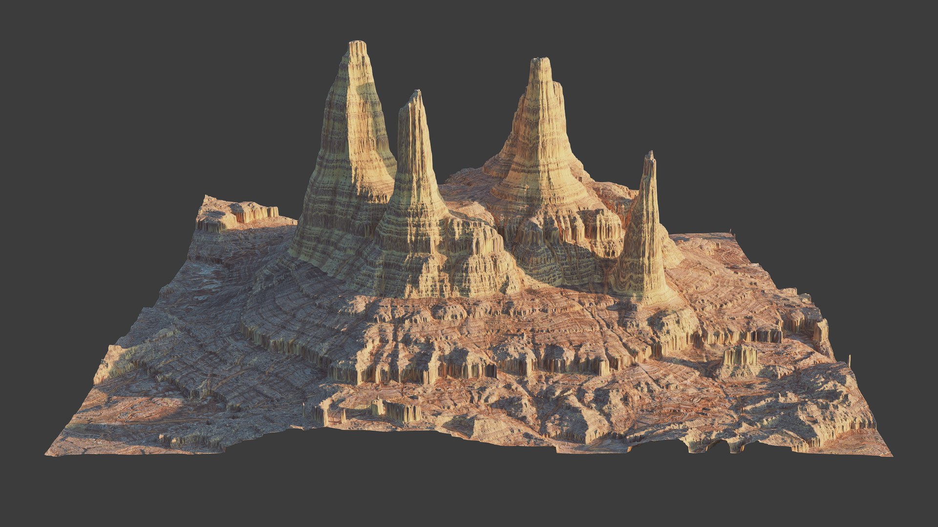3D 8K Detailed Cliff Landscape - TurboSquid 1811964