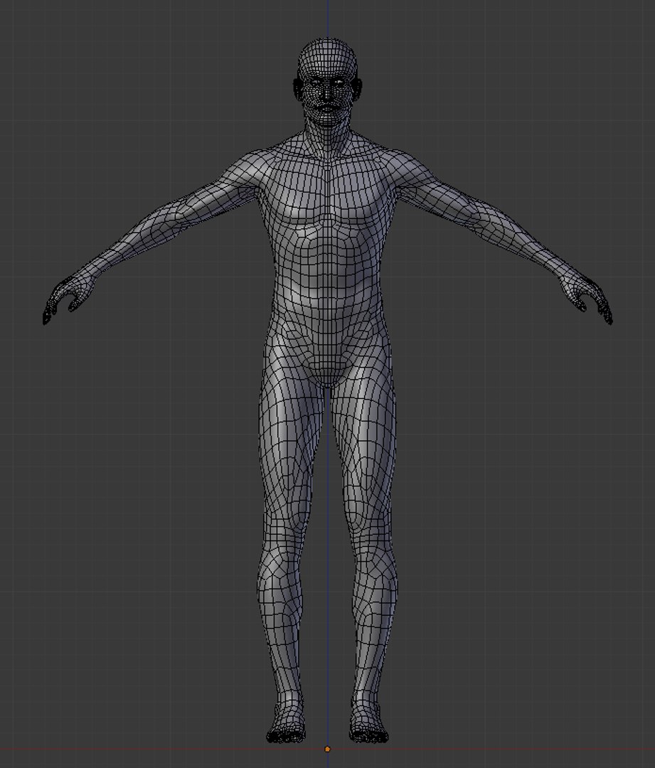 3d Model Of Mesh Man