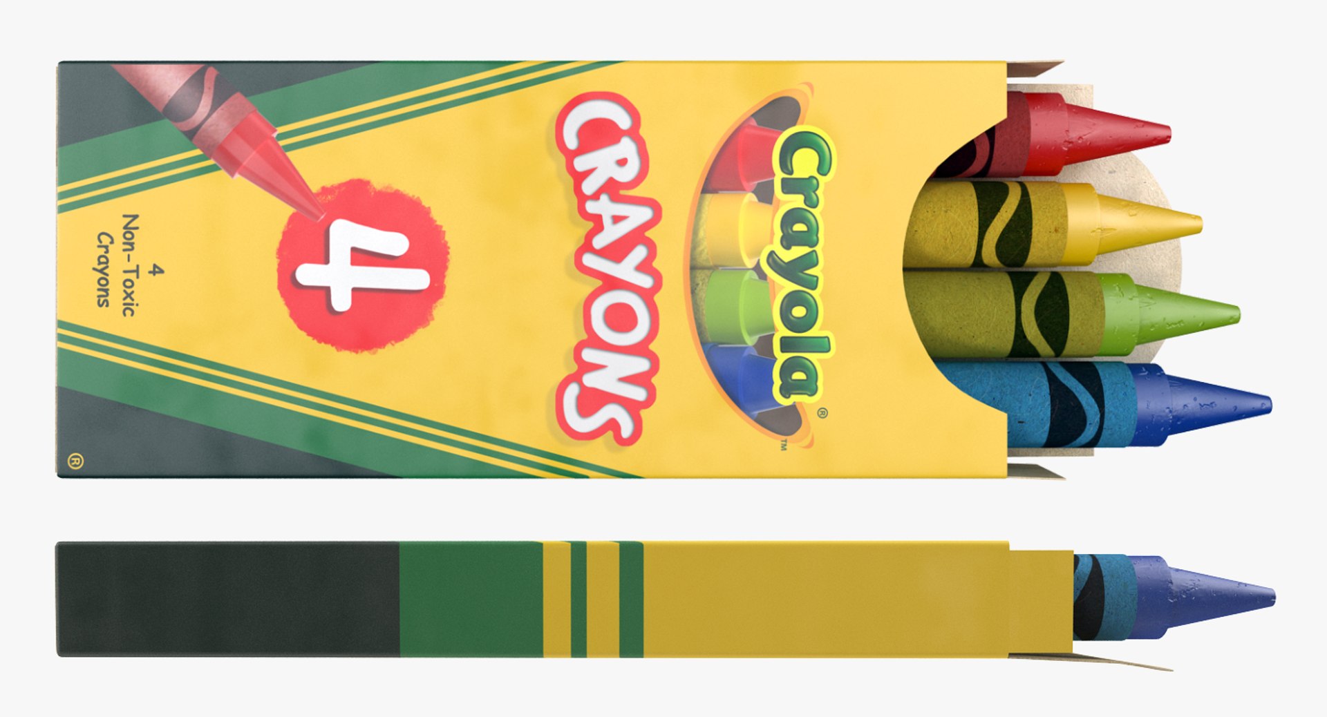 3D Classic Color Pack Crayons - TurboSquid 1287009