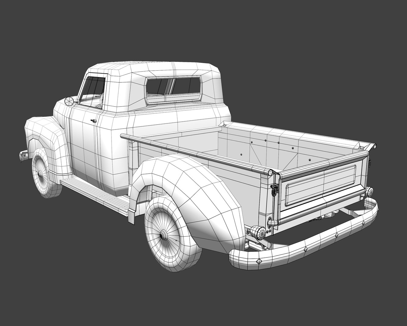 Retro Pick-up Style 50s 3D - TurboSquid 1970577