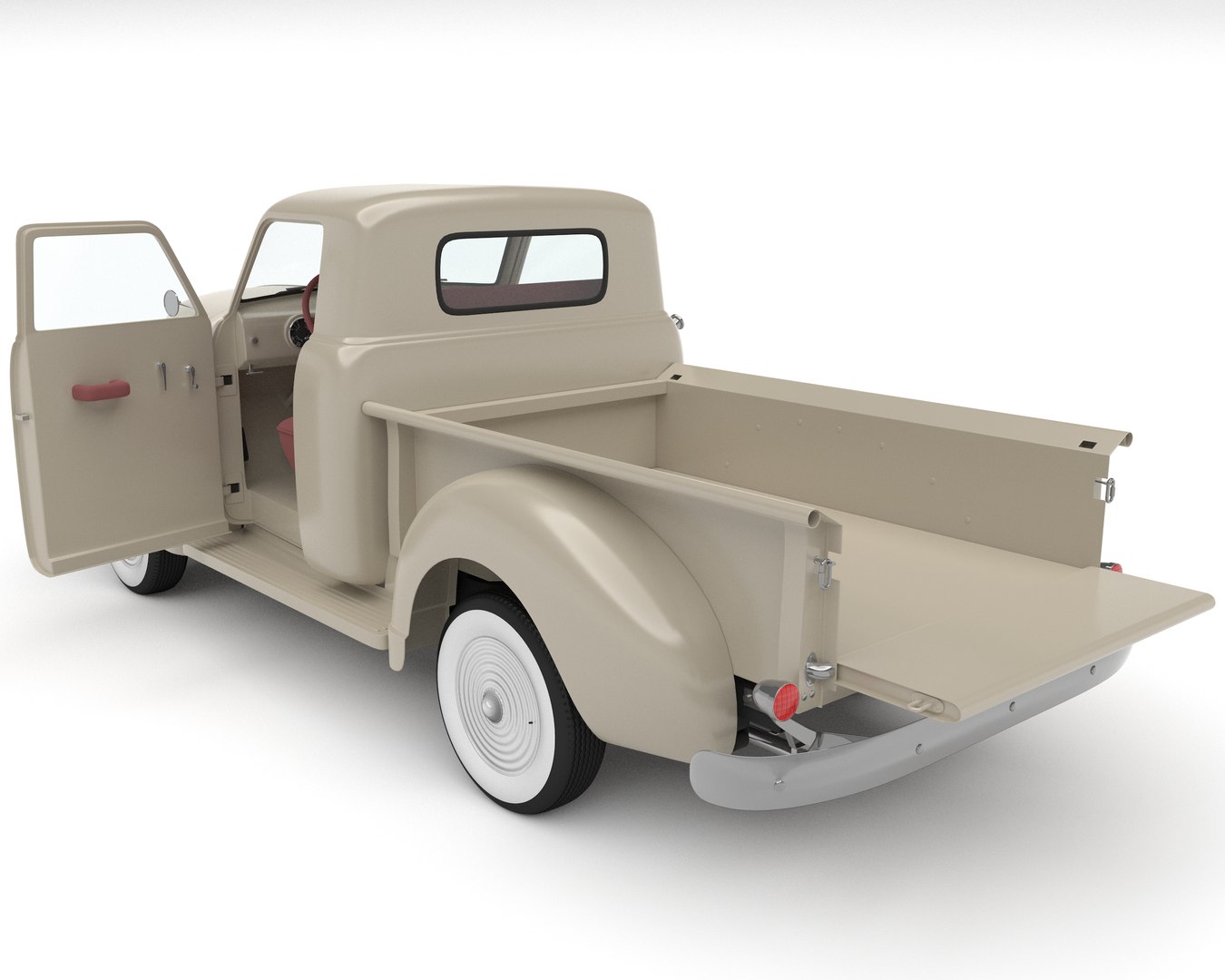 Retro Pick-up Style 50s 3D - TurboSquid 1970577
