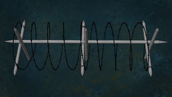 3D модель Металлическое заграждение-крепость серии Pua из военной ...
